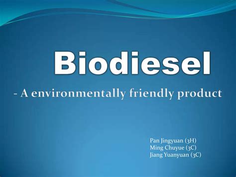 Biodiesel Presentation Pptx