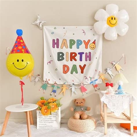 ส่งสินค้าทุกวัน วันเกิด ฉากวันเกิด Happy Birthday Backdrop พรอพวันเกิด ป้ายผ้าพื้นหลังตกแต่งผนัง