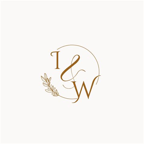 Iw Initial Wedding Monogram Logo 10253988 Vector Art At Vecteezy