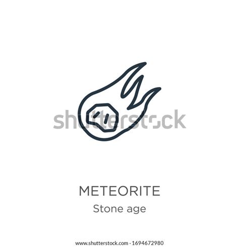Meteorite Icon Thin Linear Meteorite Outline Stock Vector Royalty Free 1694672980 Shutterstock