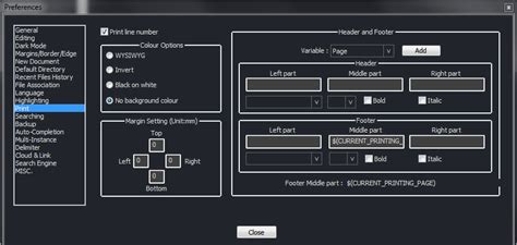 print page number in footer notepad community