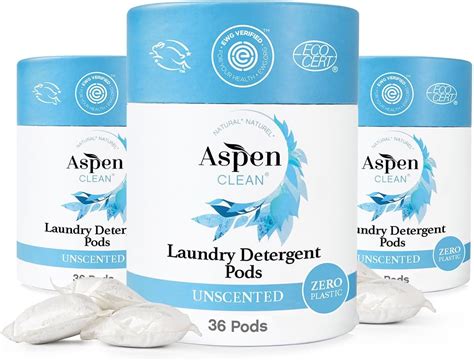 Aspenclean Laundry Pods Unscented Clean Detergent For