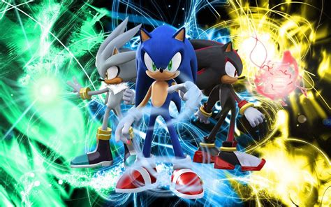 Super Sonic Super Silver And Super Shadow Wallpapers Wallpaper Cave