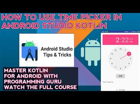 Kotlin Timepicker Timepicker Kotlin Android Timepicker Tutorial