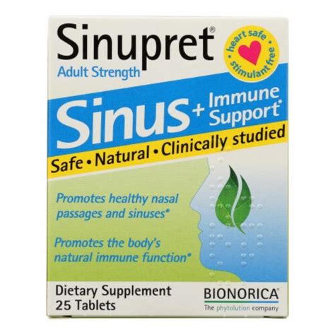 Sinupret Plus For Adults 25 Tablets 1 Pack25 Tablets Ralphs