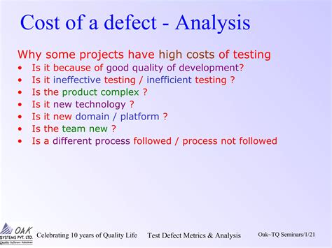 Software Testing Defect Metrics And Analysis Ppt