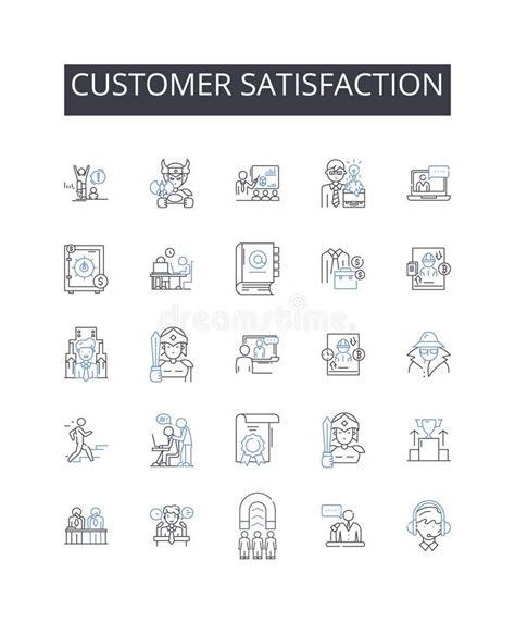 Customer Satisfaction Line Icons Collection Museum Heritage Archives Art History Gallery