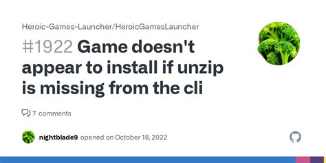 Game Doesn T Appear To Install If Unzip Is Missing From The Cli Issue Heroic Games