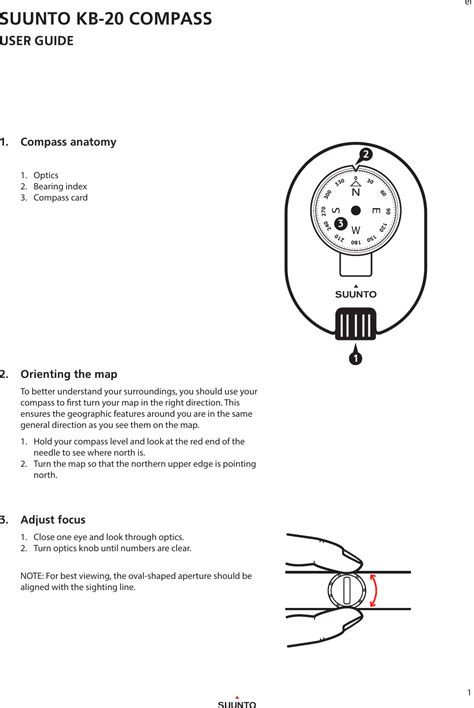 Suunto Kb 20 360r G Yellow Compass Owners Manual