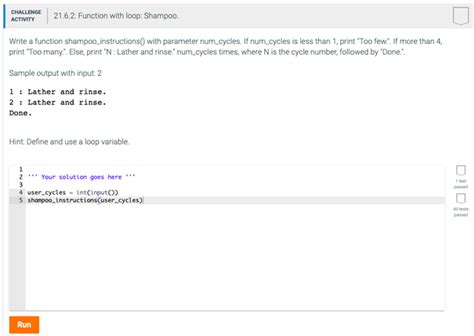 Solved Function With Loop Shampoo Write A Function Shampoo