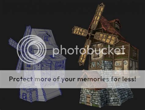 WIP Windmill Scene Polycount