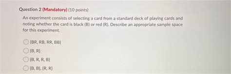 solved question 2 mandatory 10 points an experiment