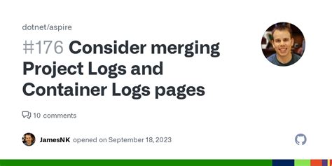 consider merging project logs and container logs pages · issue 176