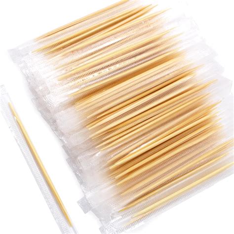 1000 Count Bamboo Toothpickstopboutique Wooden Toothpicks Individually Wrapped Teeth Picks