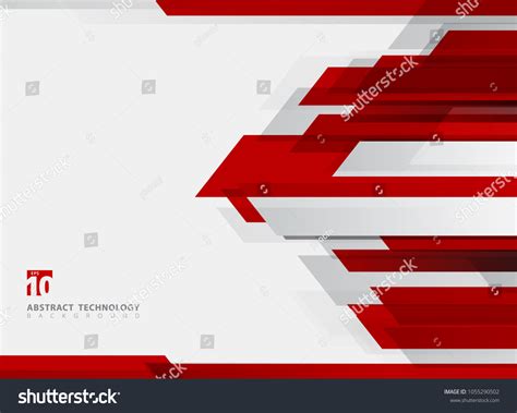 Abstract Technology Geometric Red Color Shiny Stock Vector Royalty Free 1055290502 Shutterstock