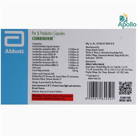 Combinorm Capsule 10s Price Uses Side Effects Composition Apollo