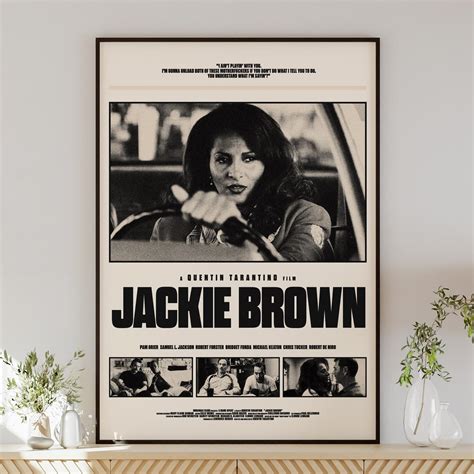 Jackie Brown Poster Digital Download Minimalist Art Mid Century