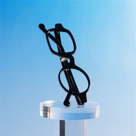 Black Geek Chic Round Square Eyeglasses Singer