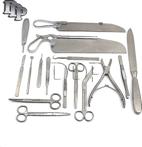 Post Mortem Instrument Set Autopsy Dissection Kit Anatomy 19pcs Wooden