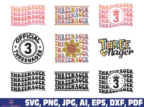 1 Threenager Png Third Birthday Svg Designs And Graphics