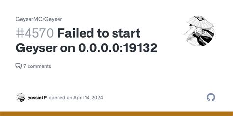 Failed To Start Geyser On Issue GeyserMC Geyser GitHub