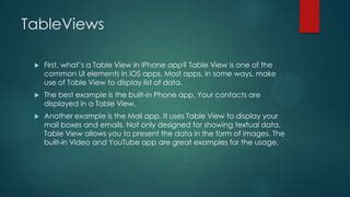 IOS Development Part 2 PPTX Operating Systems Computer Software And Applications