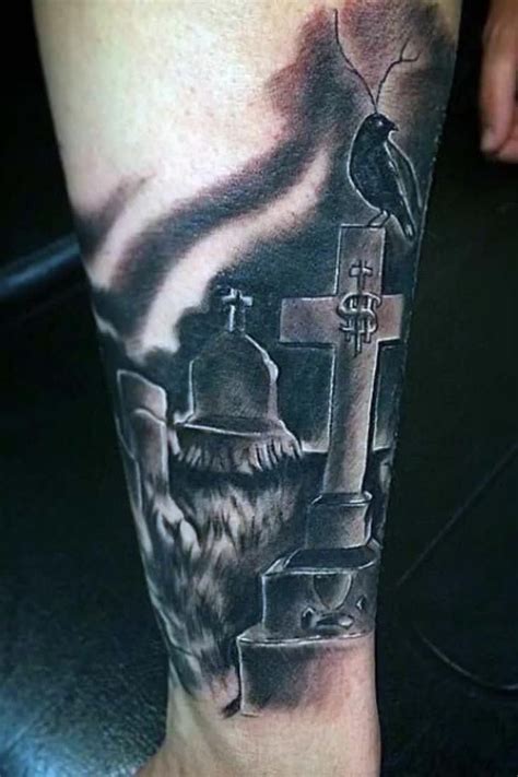 50 Tombstone Tattoos For Men Memorial Stone Designs Pinterest Design Talk