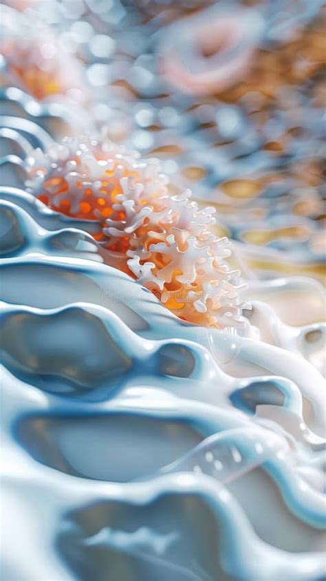 Abstract 3d Model Of Human Stomach And Microbiome Aesthetic Medical