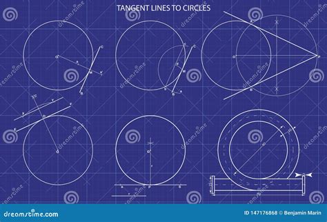 Tangent Lines To Circles Stock Vector Illustration Of Moon