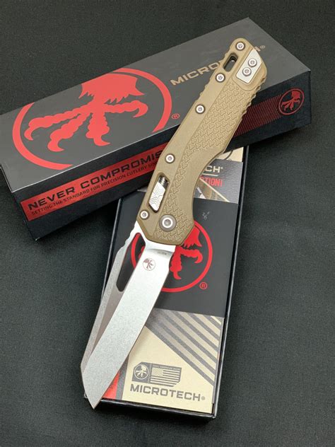 Microtech MSI RAM LOK S E Stonewash Tri Grip Polymer Dark Earth Australian Knife Sales