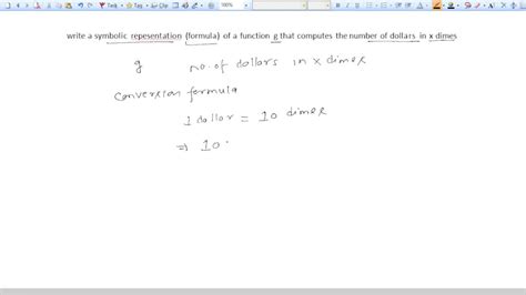 Solved Write A Symbolic Repesentation Formula Of A Function G That