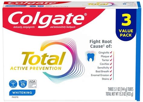Total Anticavity Antigingivitis And Antisensitivity Toothpaste Tubes