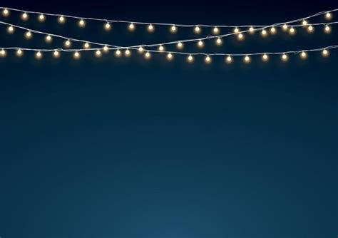 Gold Fairy Lights Hanging String Decoration Background