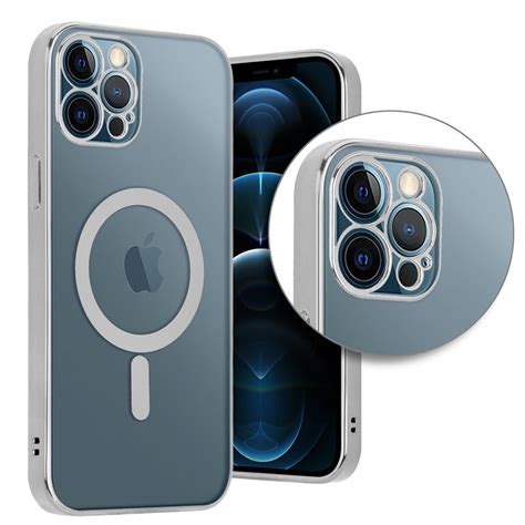 Coque Iphone Pro Rev Tement M Tallique Magsafe Transparent Argent Coque Telephone Fr