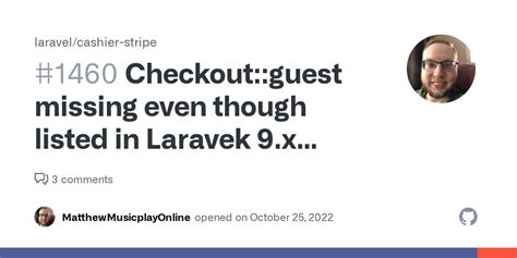 Checkoutguest Missing Even Though Listed In Laravek 9x Docs · Issue