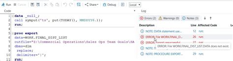 solved proc export issues local vs sas server sas support communities