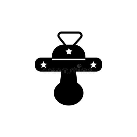 Pacifier Icon Vector Sign And Symbol Isolated On White Background Pacifier Logo Concept Stock