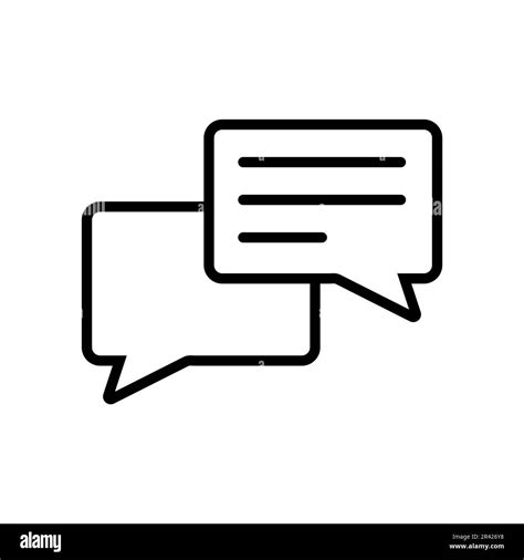 Talk Lineal Icon Symbol Vector Black Outline Talk Icon Stock Vector Image And Art Alamy