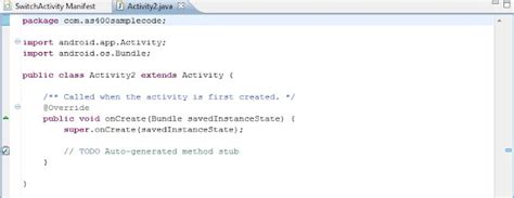 Programmers Sample Guide Add Activity To Android Project Using Eclipse