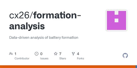 Github Cx26formation Analysis Data Driven Analysis Of Battery Formation