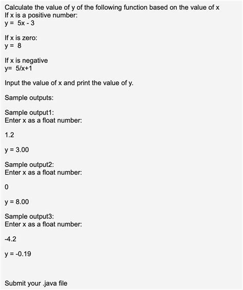 Solved Calculate The Value Of Y Of The Following Function Chegg