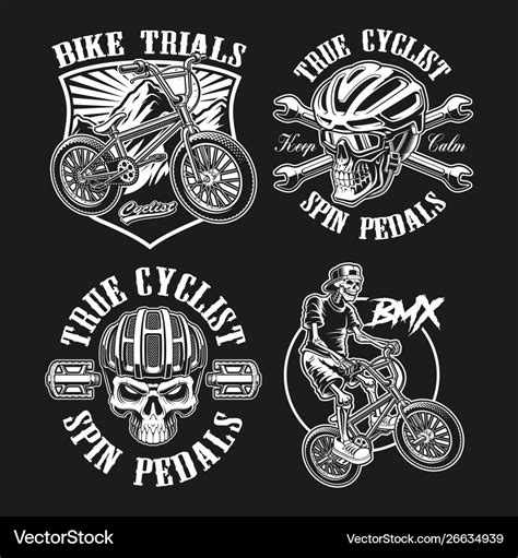 Vintage Bicycle Theme Set Royalty Free Vector Image