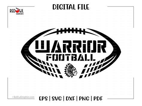 Football Svg Warrior Football Svg Warrior Warriors Football Svg