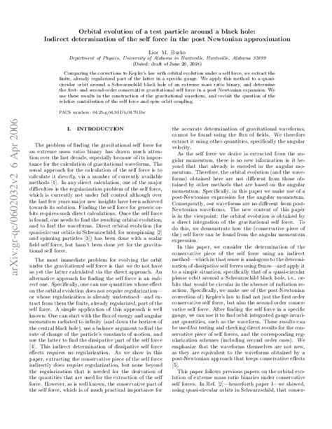 Pdf Orbital Evolution Of A Test Particle Around A Black Hole