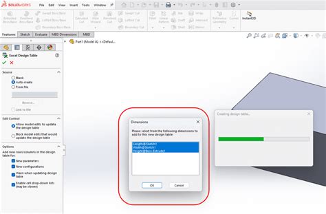 Creating Design Table For Solidworks Ime Wiki