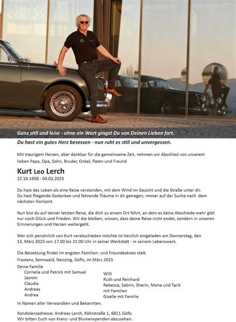 Todesanzeige Trauerhilfe Abschied Gesmbh