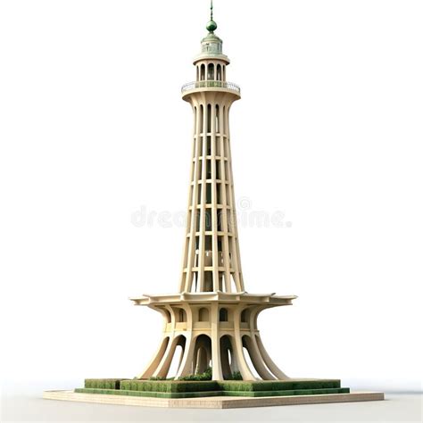Independence Of Pakistan With Minar E Pakistan Isolated On White