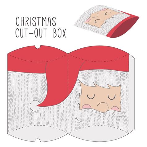 Christmas Santa Paper Box Templates 10 Free Pdf Printables