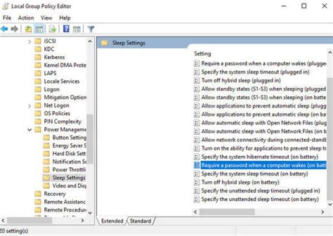 Как отключить запрос пароля после сна в Windows 10