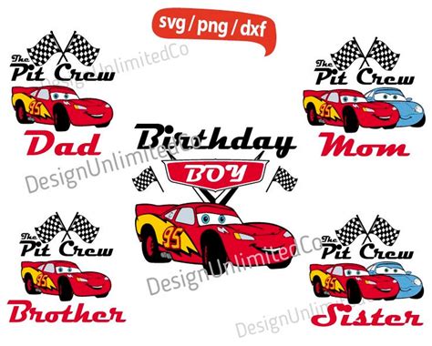 Pit Crew Mom Svg Pit Crew Dad Svg Bundle Pit Crew Svg Birthday Cars